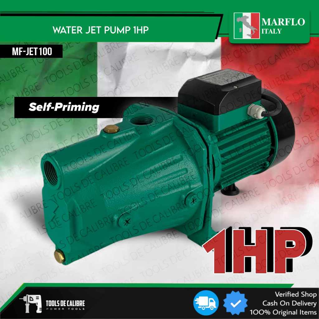 MARFLO ITALY Self-Priming Jet Pump 1HP MF-JET100 or 0.75HP MF-JET80 ...