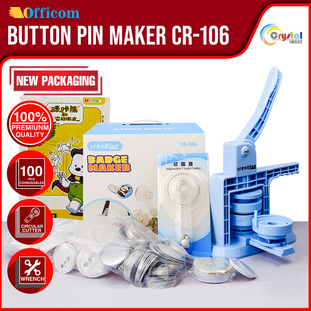 Button Pin Maker 58mm DC-106 (Sliding Type) Customized Pins | Button ...