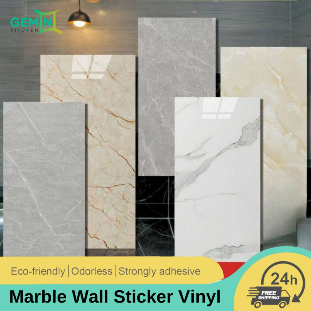 30x60cm Marble Wallpaper For Kitchen Backsplash Countertop Decoration ...