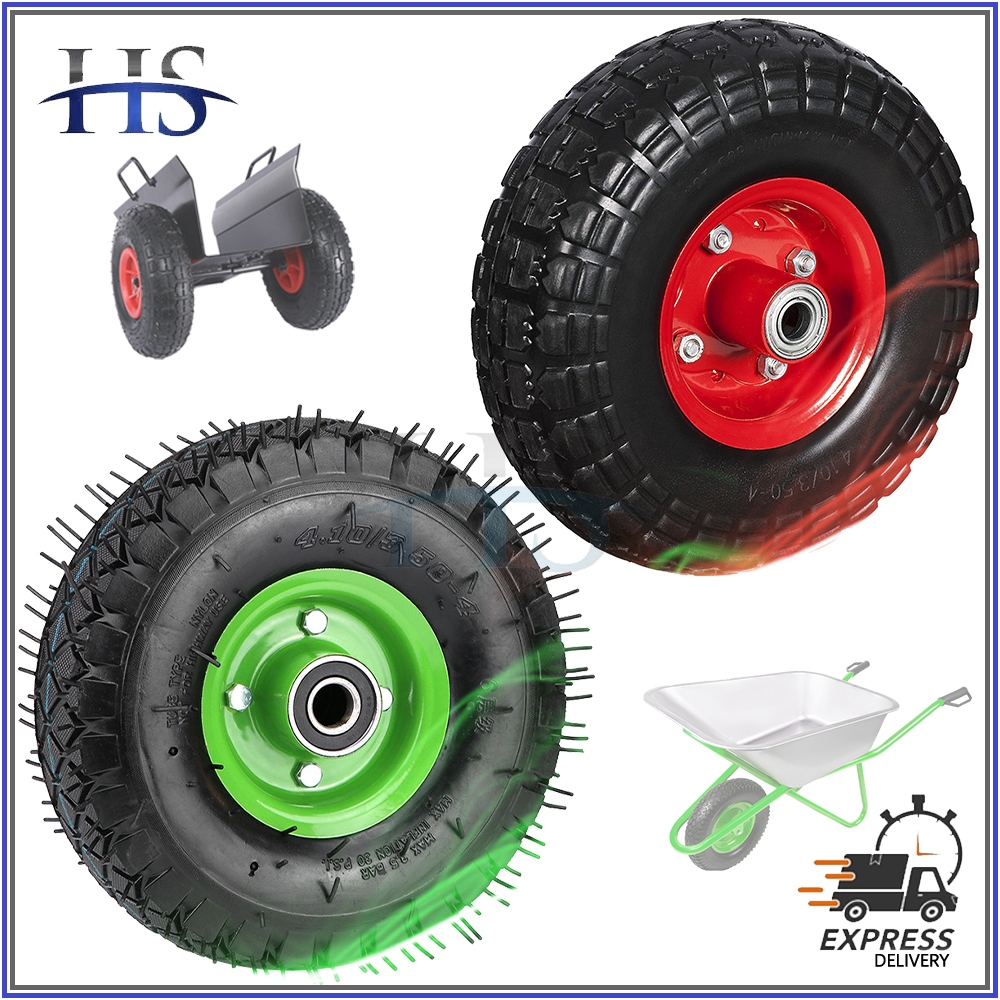 Heavy Push Cart Steel Body Rubber Wheel 5 inch, 6inch, 8inch, 10inch ...