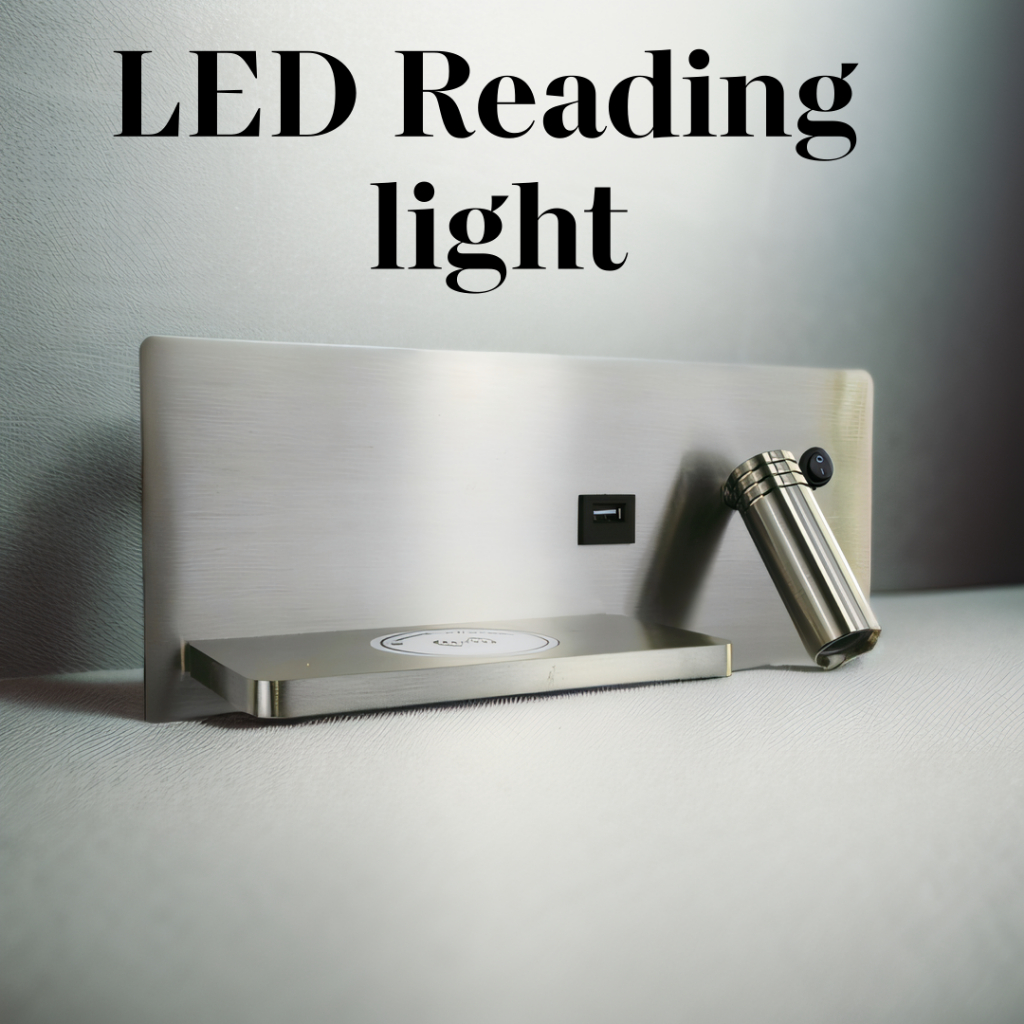 Advanced indoor warm light reading wall lamp supports wireless charging ...