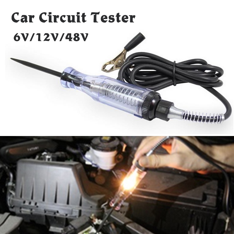 Current Tester Auto 6V 12V 24V DC Long Probe Tester Car Truck Voltage ...