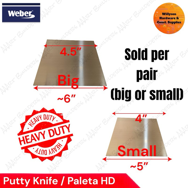Weber Paleta Putty Knife Heavy Duty Sold per pair | Shopee Philippines
