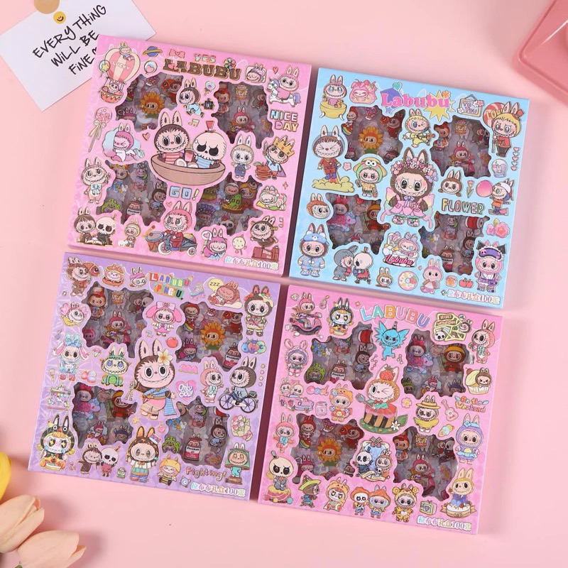 Labubu Stickers Decorative Stickers Pvc Waterproof Sticker Set | Shopee ...