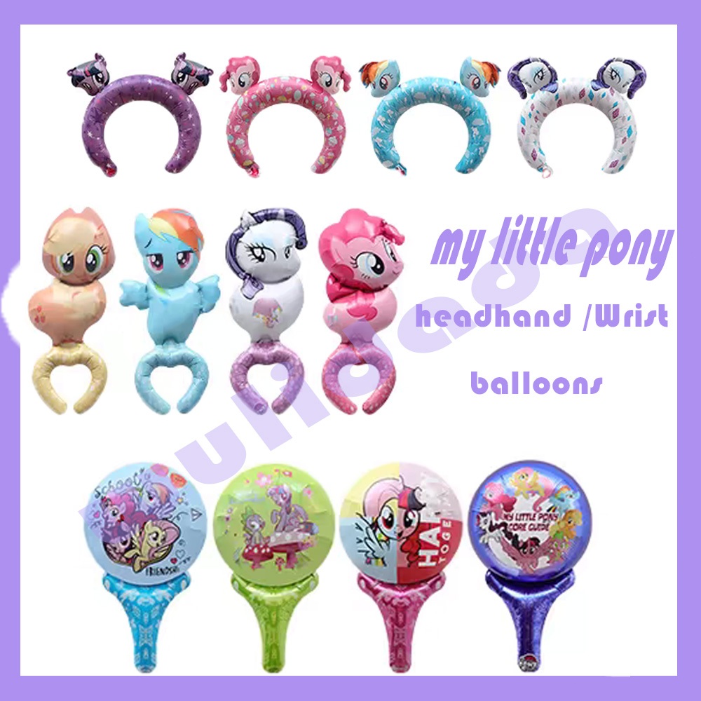 My Little Pony Headband Balloon/Hand Stick Balloon/Wrist Balloon pony ...