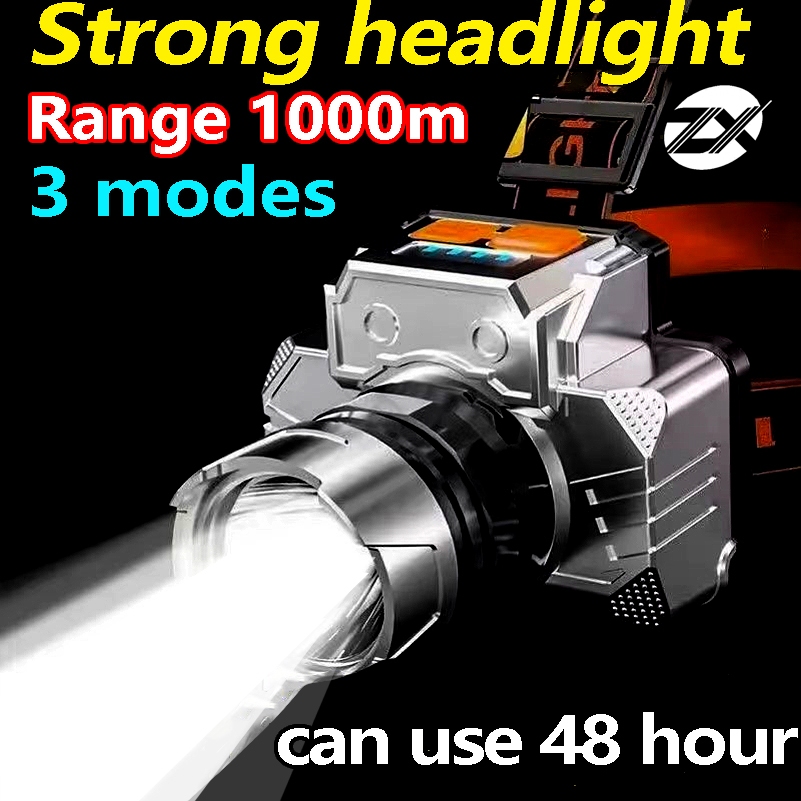 Headlight Flashlight Headlamp Rechargeble Waterproof LED Super Bright ...