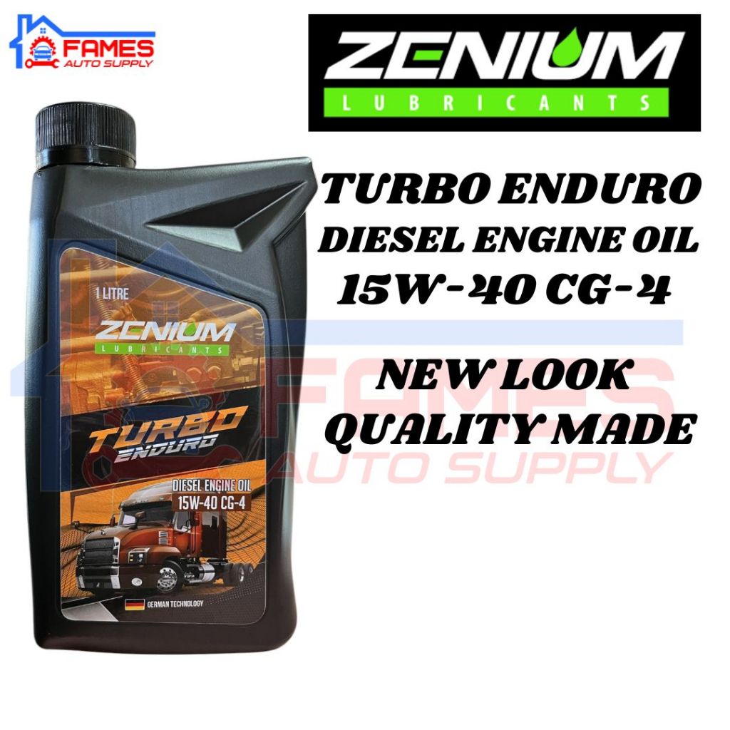 (1 Liter) ZENIUM TURBO ENDURO DIESEL ENGINE OIL 15W-40 CG-4 | Shopee ...