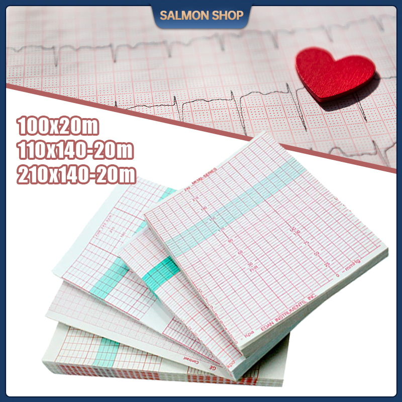 ECG Paper 110mmx20m/210mmx140mmx20m Red Grid Thermal Diagnostic Paper ...
