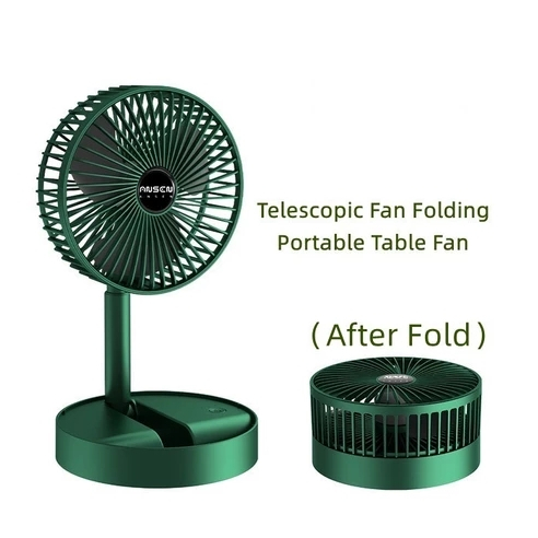 Foldable Telescopic Desk Electric Fan Mini Folding Fan Mute With USB ...