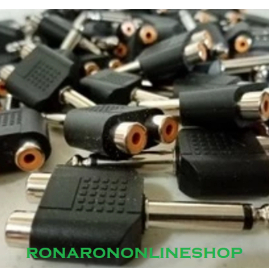 2 RCA Jack To PL55 Mono Plug Microphone Socket Audio Connector | Shopee ...