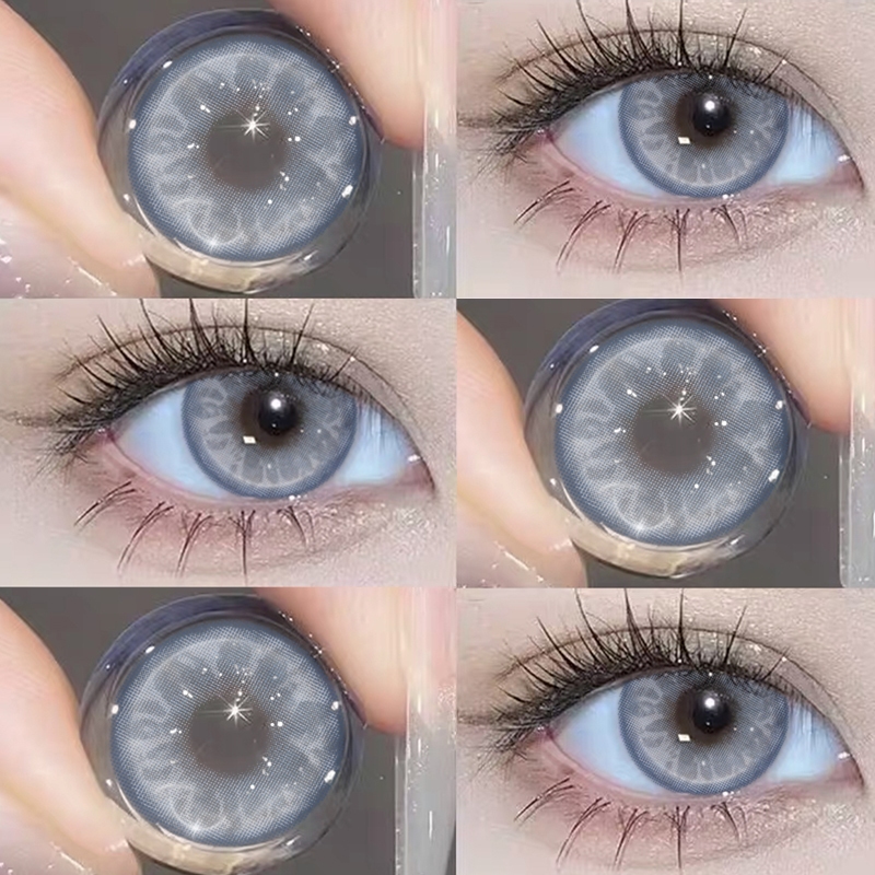 Contact lens with grade 0.0~-4.50 GEM blue/brown Contact lenses make up ...