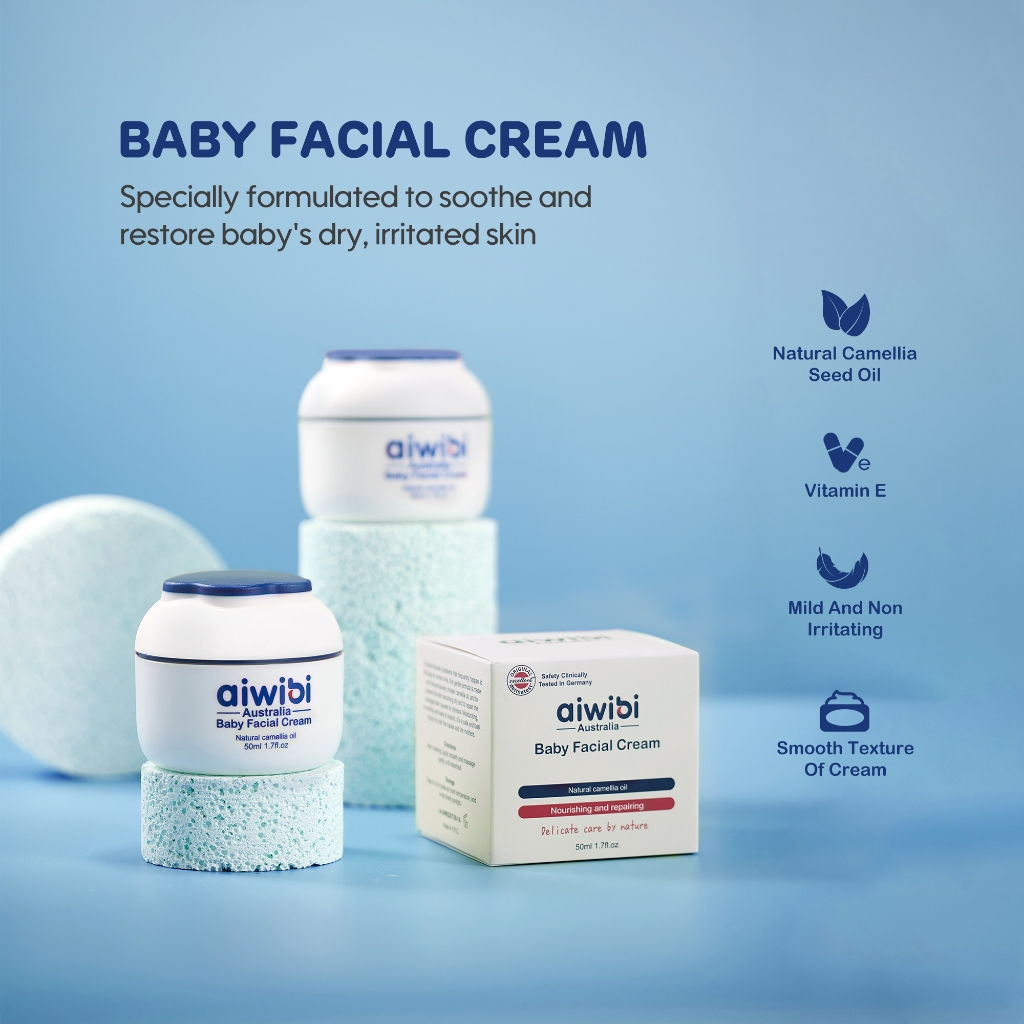 Aiwibi Baby Facial Cream 50ml Baby Skin Care Cream with Natural ...