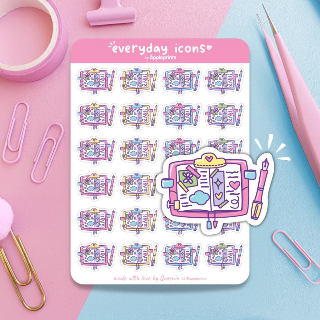 Journal Session Cute Icons Matte Planner Stickers | Shopee Philippines