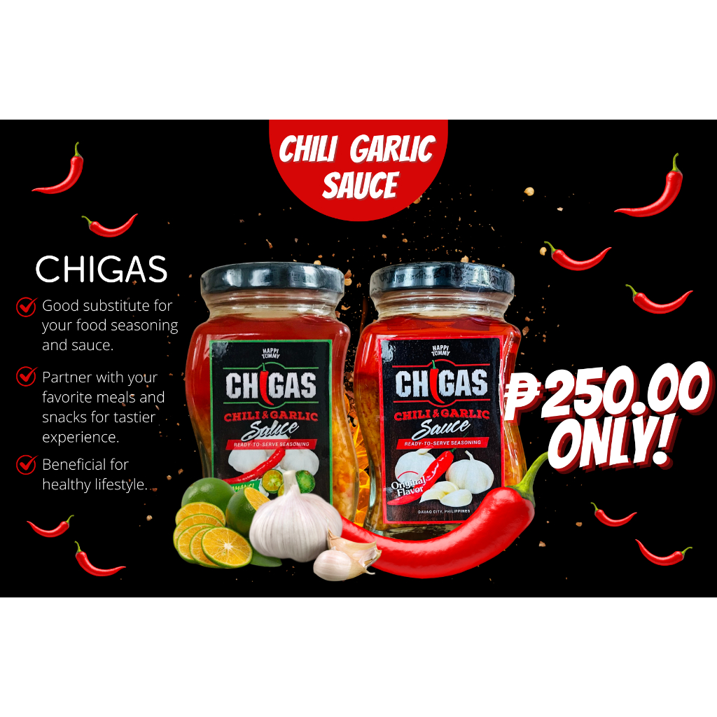 CHIGAS CHILI & GARLIC SAUCE 220g | Shopee Philippines