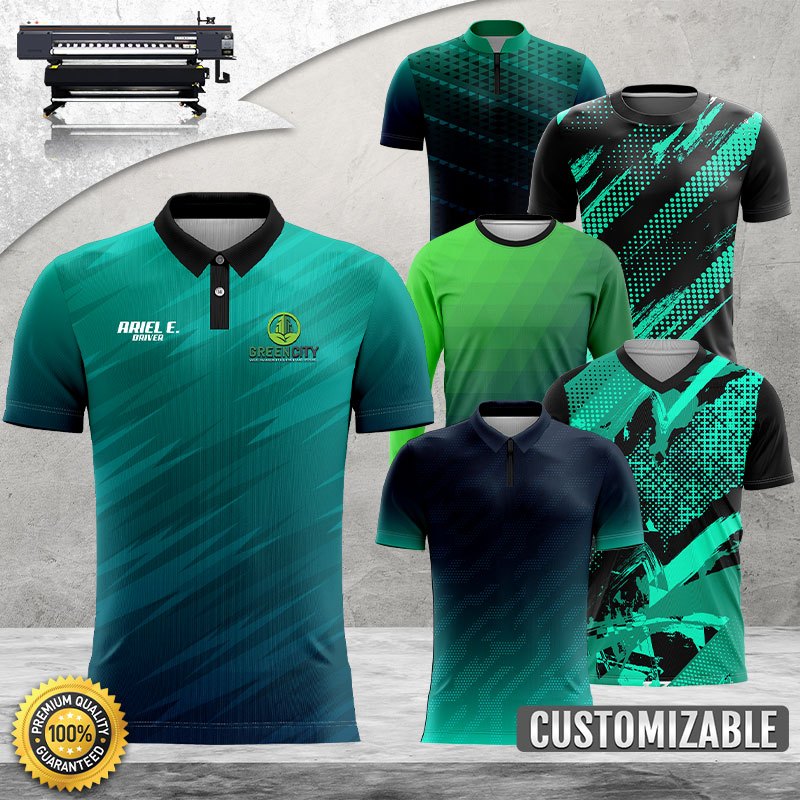 Transfer It Personalized FULL SUBLIMATION Turquoise Color Company ...