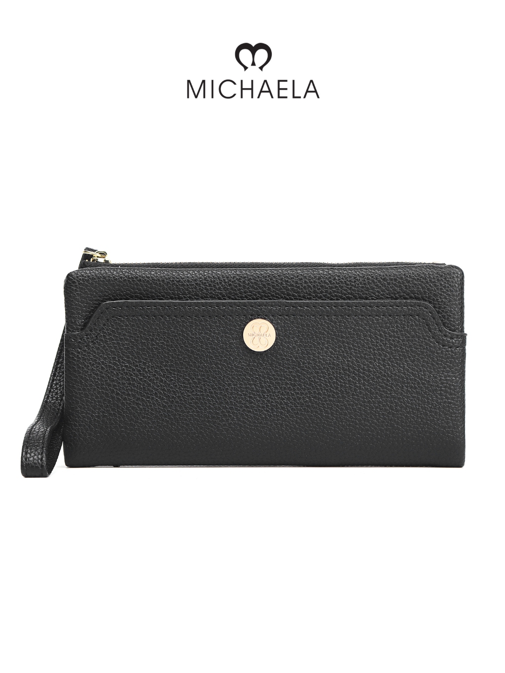 MICHAELA Trendy Wristlet Long Wallet with Zip Phone Pocket 9 Card ...