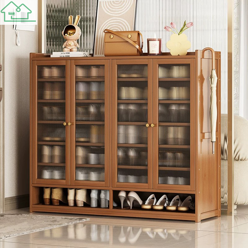 Dustproof shoe cabinet glass shoe rack breathable shoe cabinet ...
