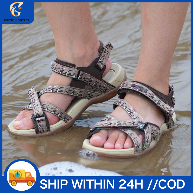 GRITION Womens Summer Trekking Sandals, Adjustable Flat Hiking Sandals ...