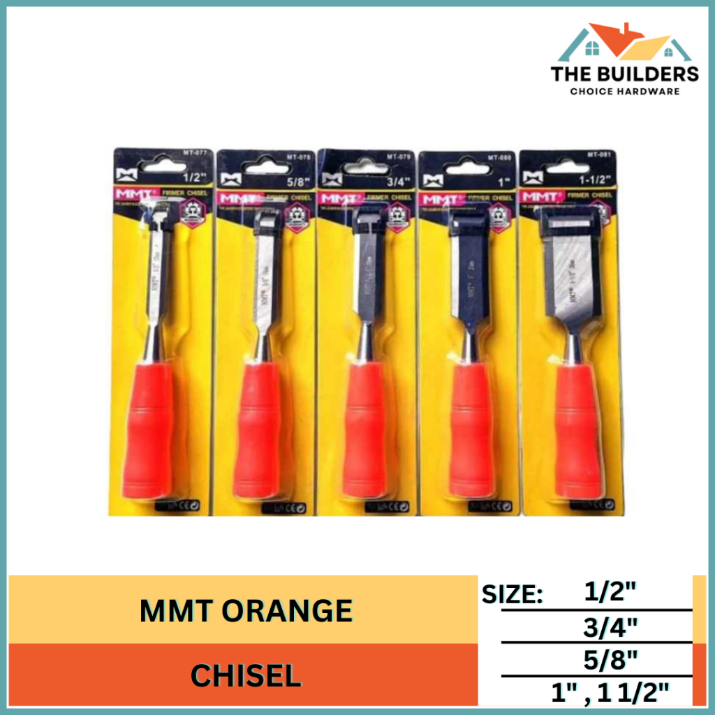 MMT ORANGE CHISEL SIZES 1/2, 5/8, 3/4, 1, 1 1/2 (WHOLESALE COD ...