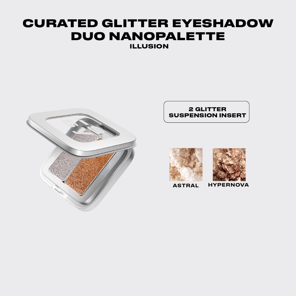 Curated Glitter Eyeshadow Duo Nanopalette in Illusion | Shopee Philippines