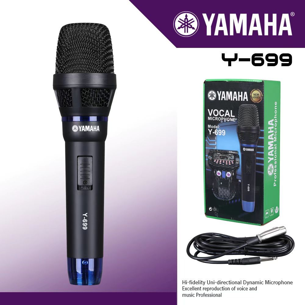 HTM yamaha Y-699 Microphone Karaoke Dynamic Heavy Duty Wired Professional karaoke Microphone ...