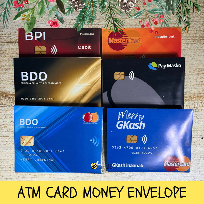 ATM CARD INSPIRED MONEY ENVELOPE (6 PCS. PER PACK) | Shopee Philippines