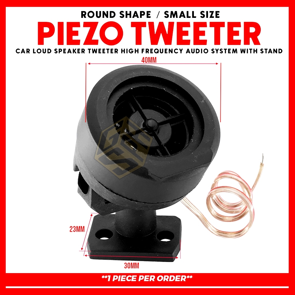 GS10 Round Piezo Tweeter Small With Stand Car Loud Speaker Tweeter High ...