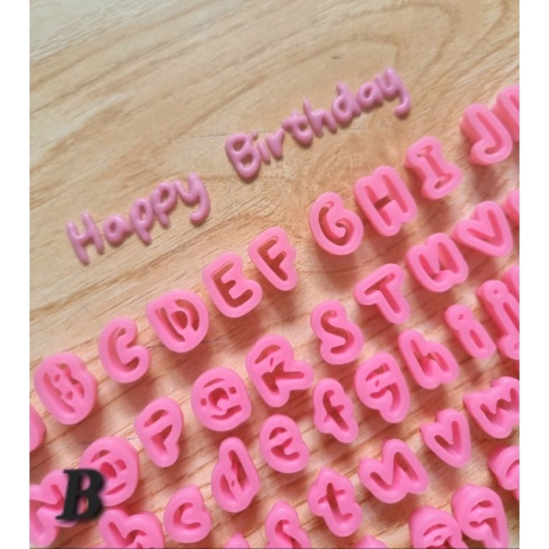 Handwritten Font Letter Cutter Fondant Cutter Bento Cakes | Shopee ...