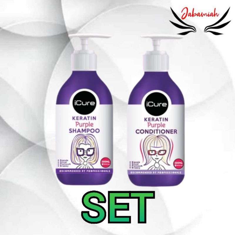 iCure Purple Shampoo And Conditioner 300ml Set | Shopee Philippines