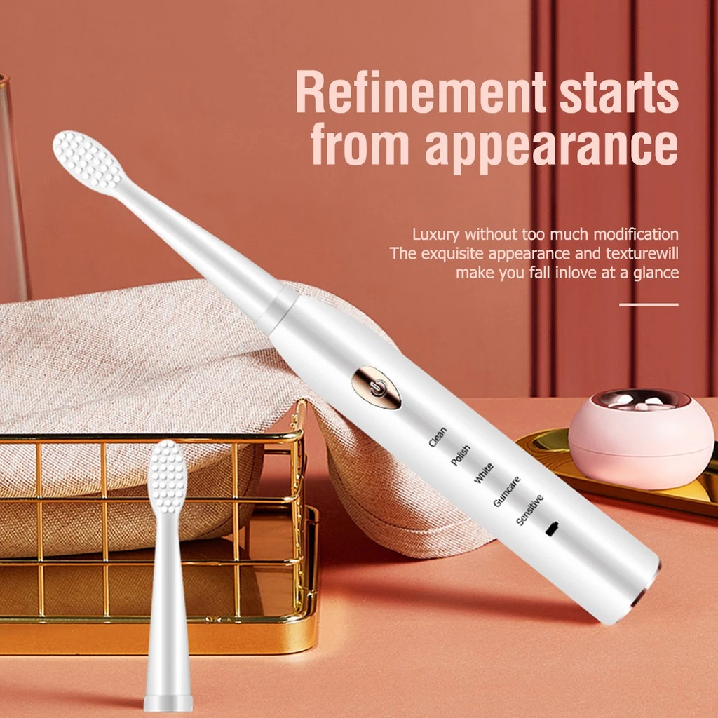 Electric toothbrush USB charging vibration waterproof ultrasonic soft ...