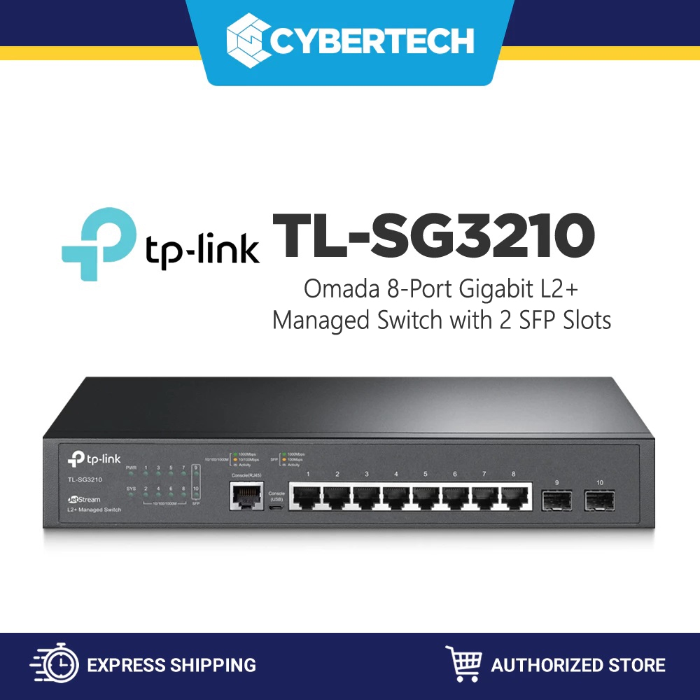 Cybertech TP-Link TL-SG3210 Omada 8-Port Gigabit L2+ Managed Switch ...