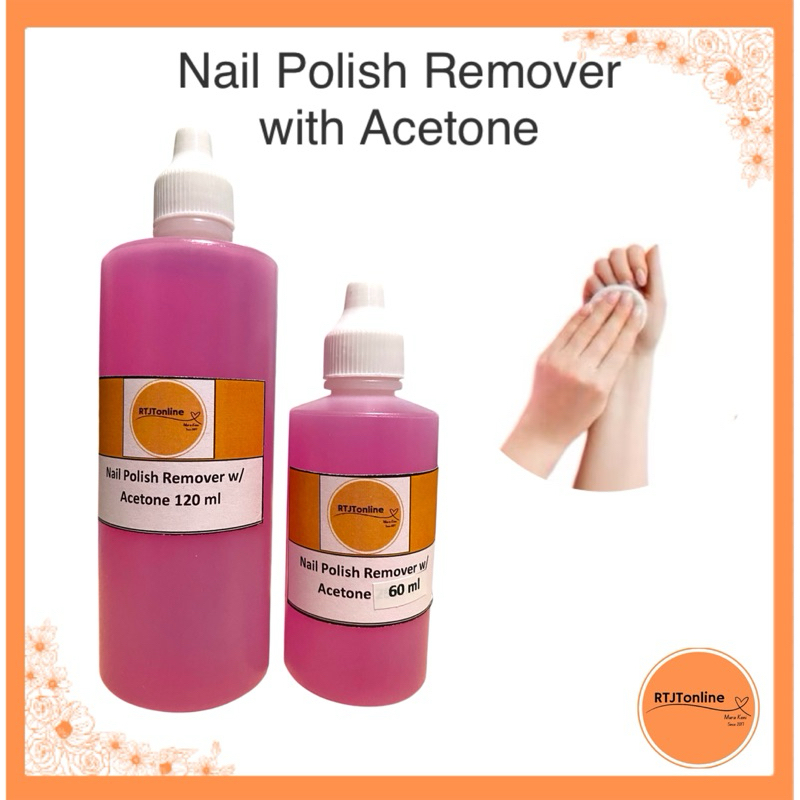 Nail Polish Remover with Acetone Dropper Bottle 120ml 60ml | Shopee ...