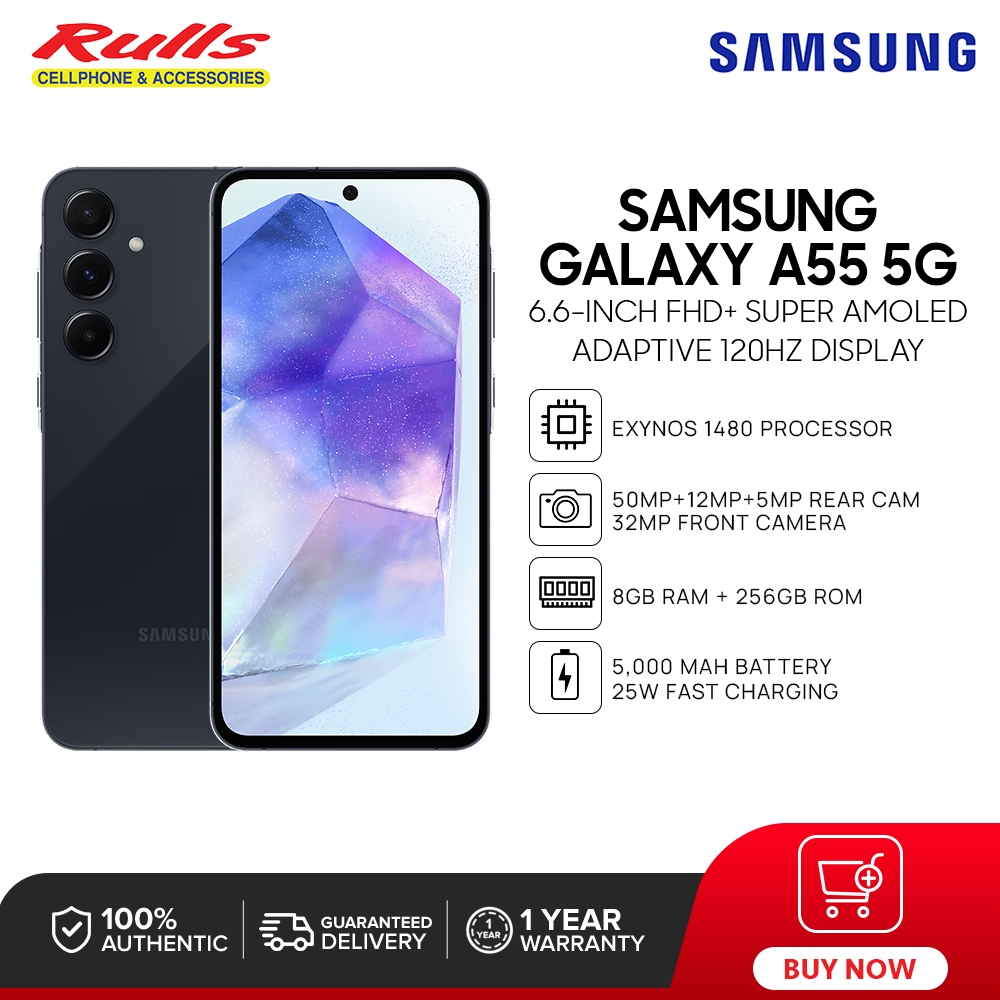Samsung Galaxy A55 5G Smartphone | 8GB+256GB | Exynos 1480 CPU | 50MP ...