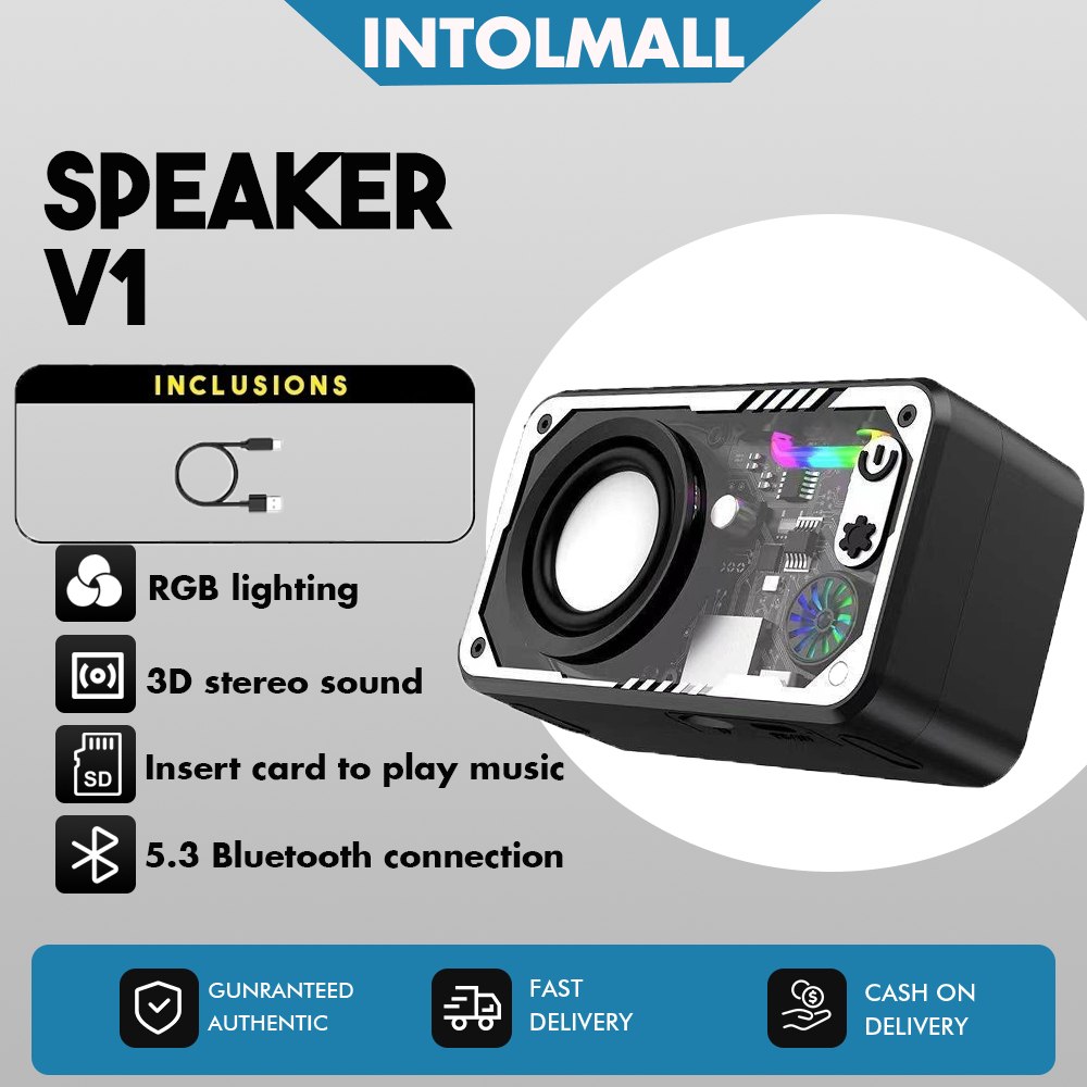 INTOLMALL Bluetooth Speaker Wireless Transparent Voice Box Long ...