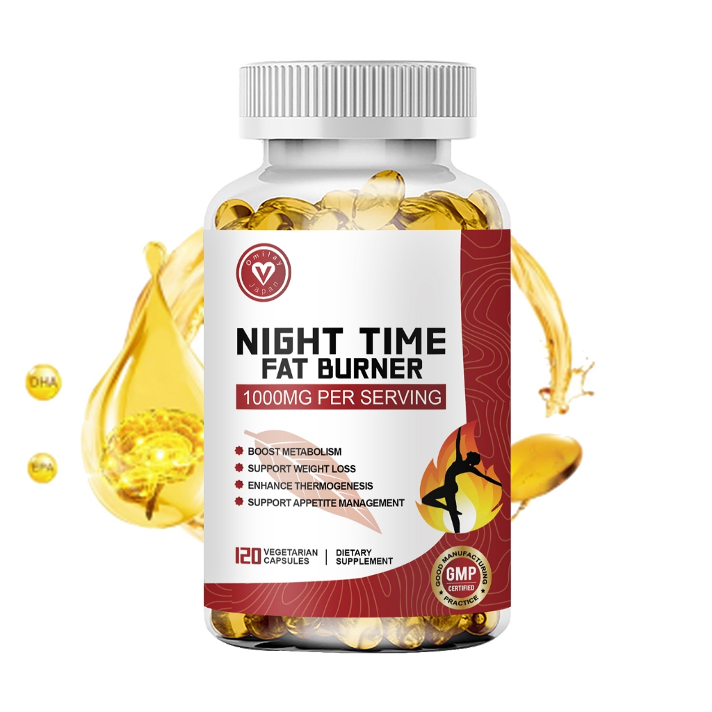 Night Time Fat Burner Capsules Weight Management Capsule Appetite Suppression Boost Metabolism ...