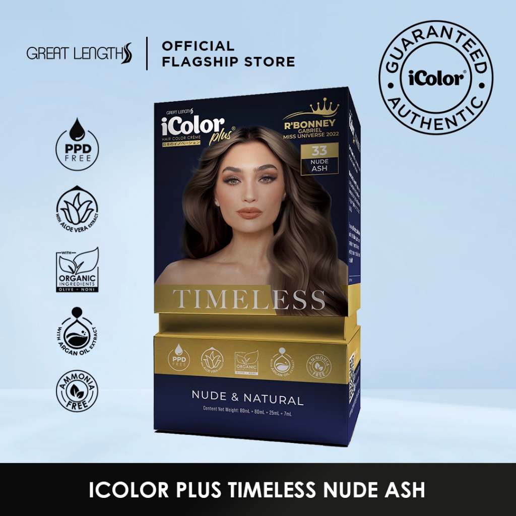 iColor Plus Hair Color Crème Timeless Nude Ash (COMPLETE COLORING SET ...