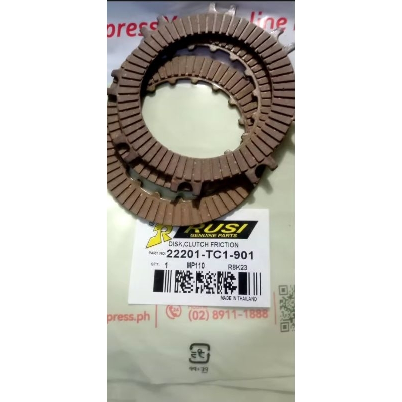 Rusi MP110 clutch lining set | Shopee Philippines