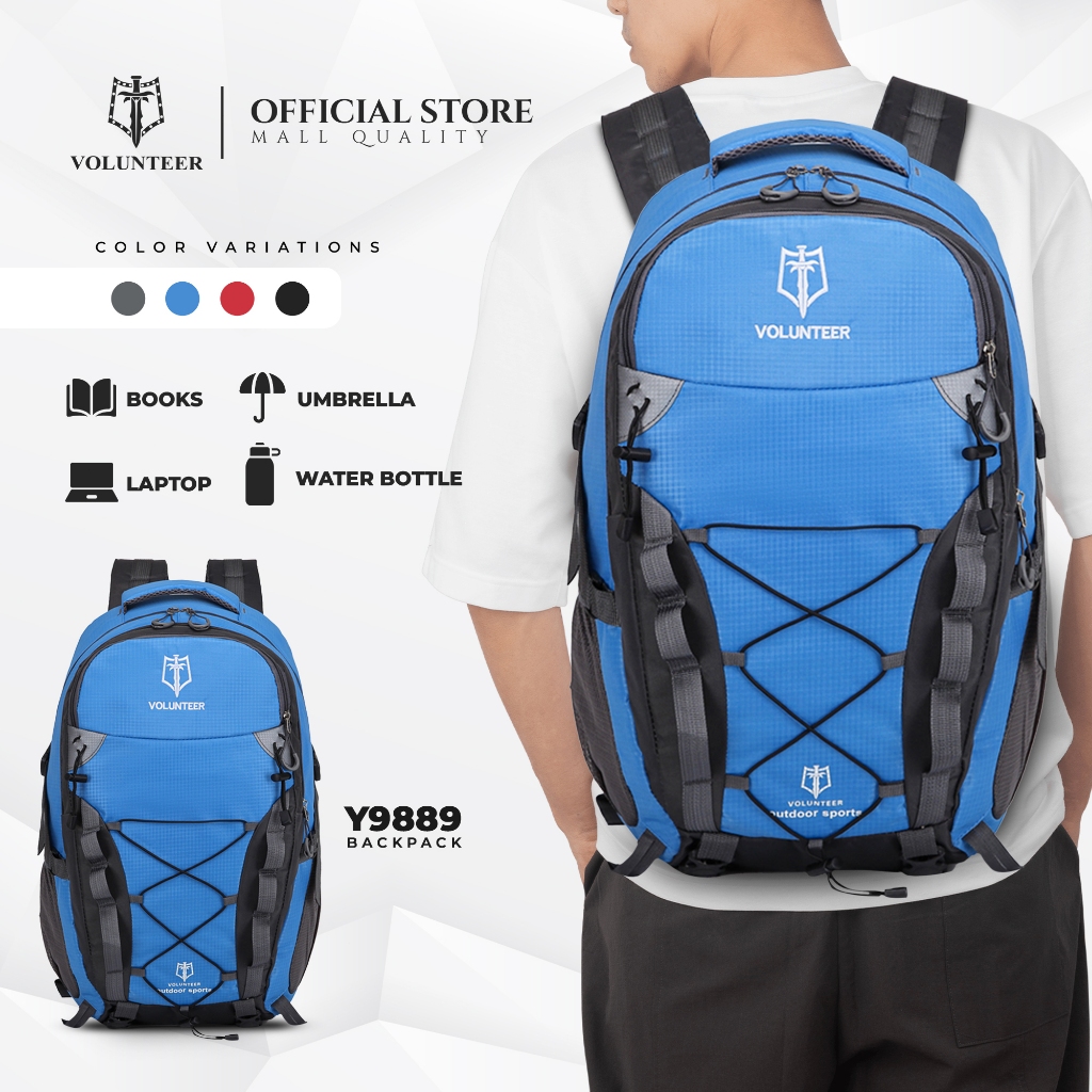VOLUNTEER BACKPACK MEN WOMEN TRAVELLING KNAPSACK BAG FOR MEN Y9889 ...