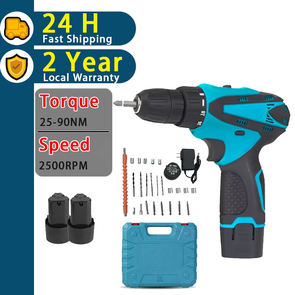 36V 2500Rpm Cordless Drill Driver Rechargeable Hand Dril Cordless Drill ...