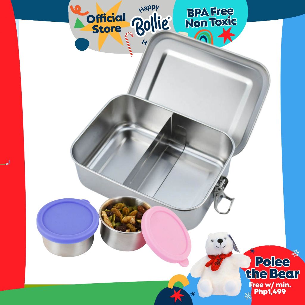 Bollie Baby Ekoler Leakproof Stainless Steel Bento Box and Sauce ...