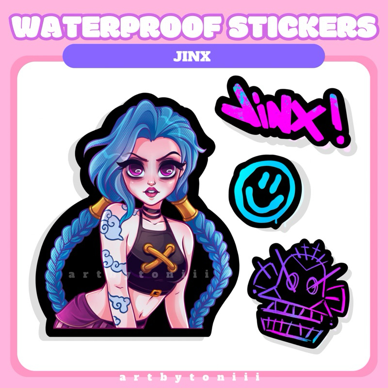 JINX ARCANE BUNDLE WATERPROOF LAPTOP / TUMBLER VINYL STICKER ...