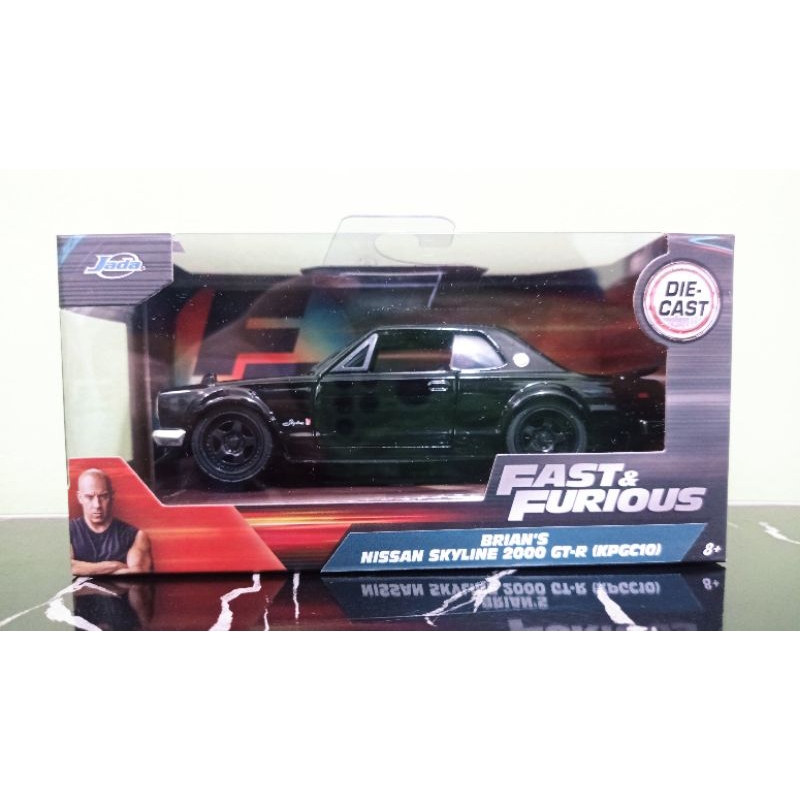 Jada Toys Fast & Furious 1:32 Brian's Nissan Skyline 2000 GT-R, GTR-R34 ...