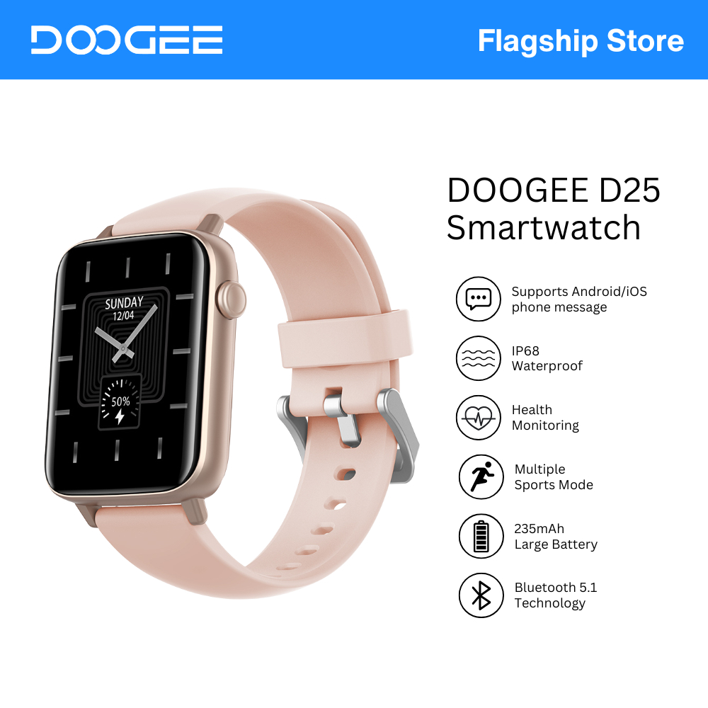 DOOGEE CS3 Smartwatch | IP68 Waterproof | Multiple Sport Modes | 235mAh ...