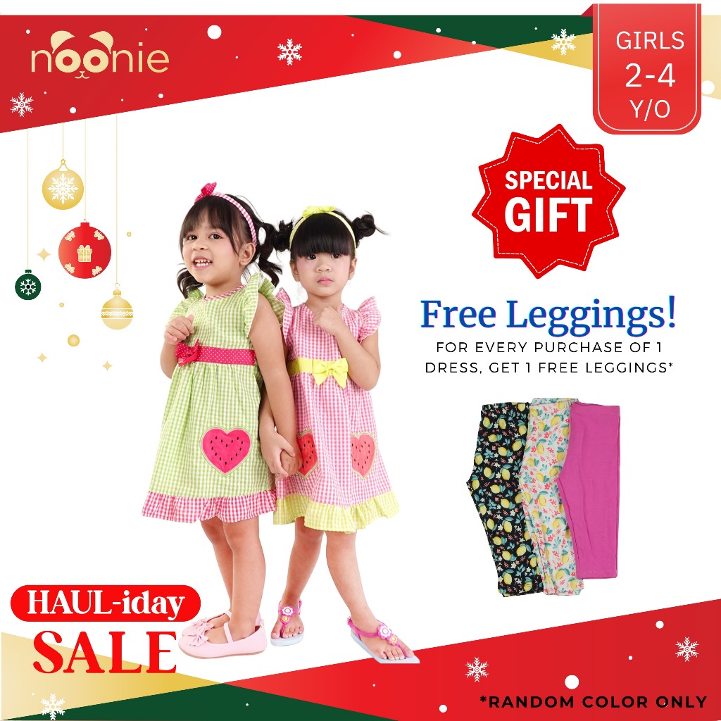 Noonie- Girls Dress (2-4Y)- Toddler Cotton Serrsucker Flutter Dress ...