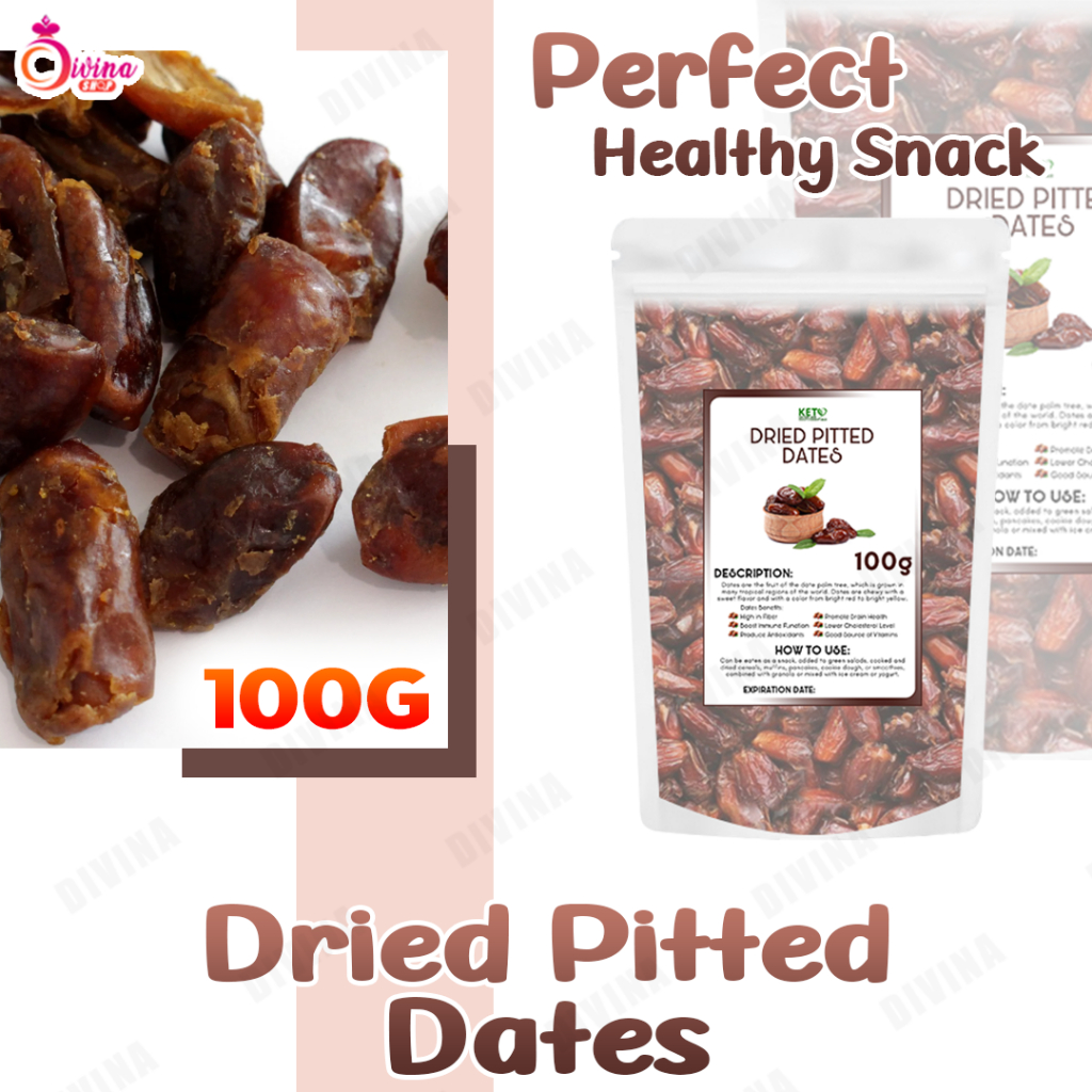 Dried Pitted Dates 100g | Shopee Philippines