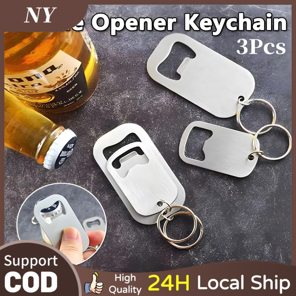 3PCS Stainless Steel Bottle Opener Multi-function Bottle Opener Key ...