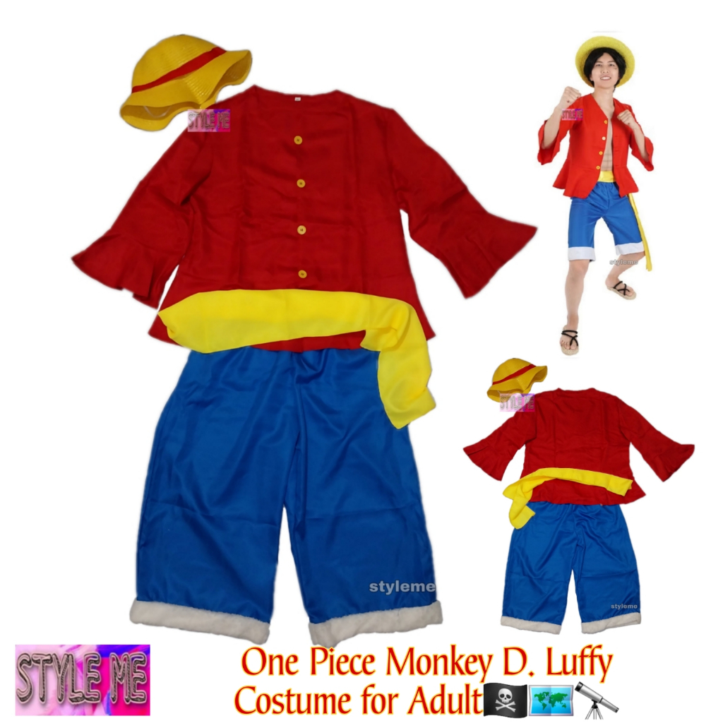Monkey D. Luffy One Piece Complete Set Character Costume Cosplay Role ...