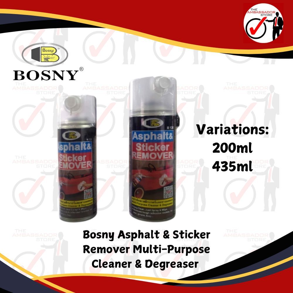Bosny Asphalt & Sticker Remover Multi-Purpose Cleaner & Degreaser 200cc ...
