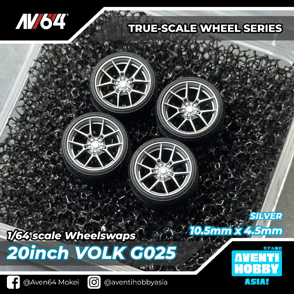 1/64 Wheelswap VOLK G025 SILVER ( 10.5mm x 4.5mm ) | Shopee Philippines