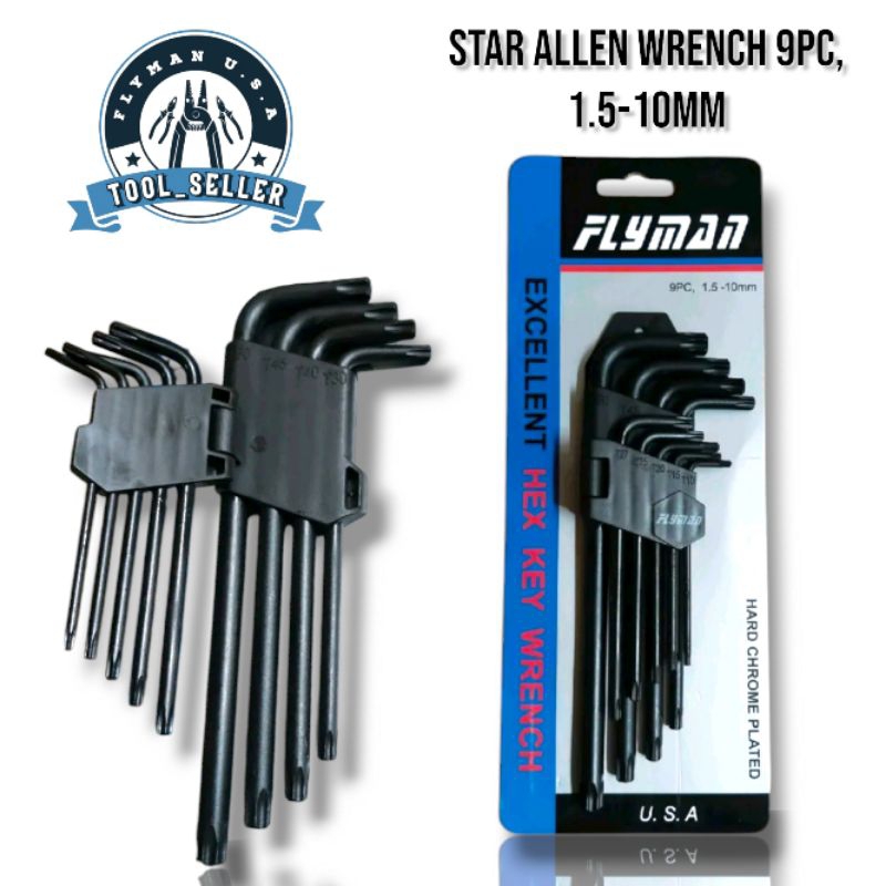 ORIGINAL FLYMAN USA ALLEN WRENCH STAR 1.5-10MM | Shopee Philippines